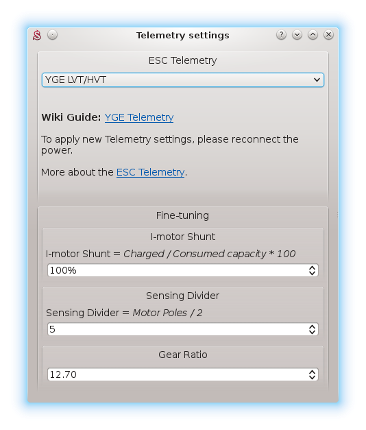 YGE Telemetry - Spirit System Manual